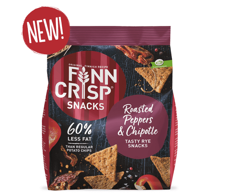Roasted Peppers & Chipotle Rye Snacks | FINN CRISP